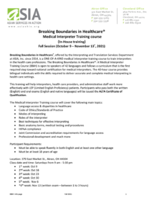 Breaking Barriers in Healthcare (BBiH) – ASIA